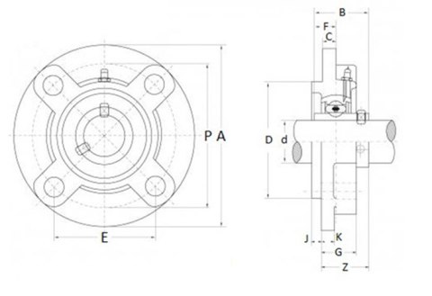 UCFC 203 FAG BLACK ŁOŻYSKO SAMONASTAWNE W OPRAWIE - Sklep Neron